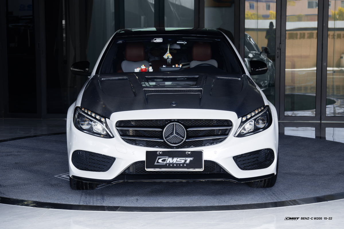 Benz C-Class C43 C400 C300 W205 aftermarket parts - CMST Tuning Hood ...
